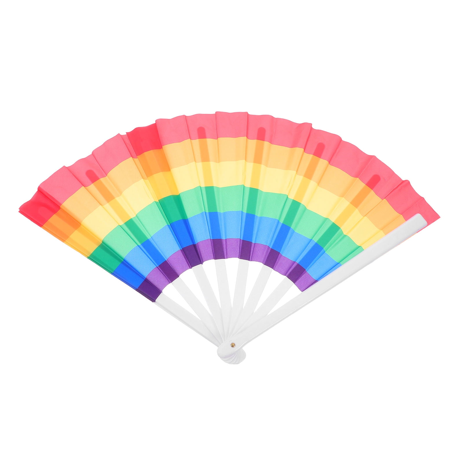 OUNONA Rainbow Foldable Hand Fan Lightweight Handheld Fan Retro Style ...
