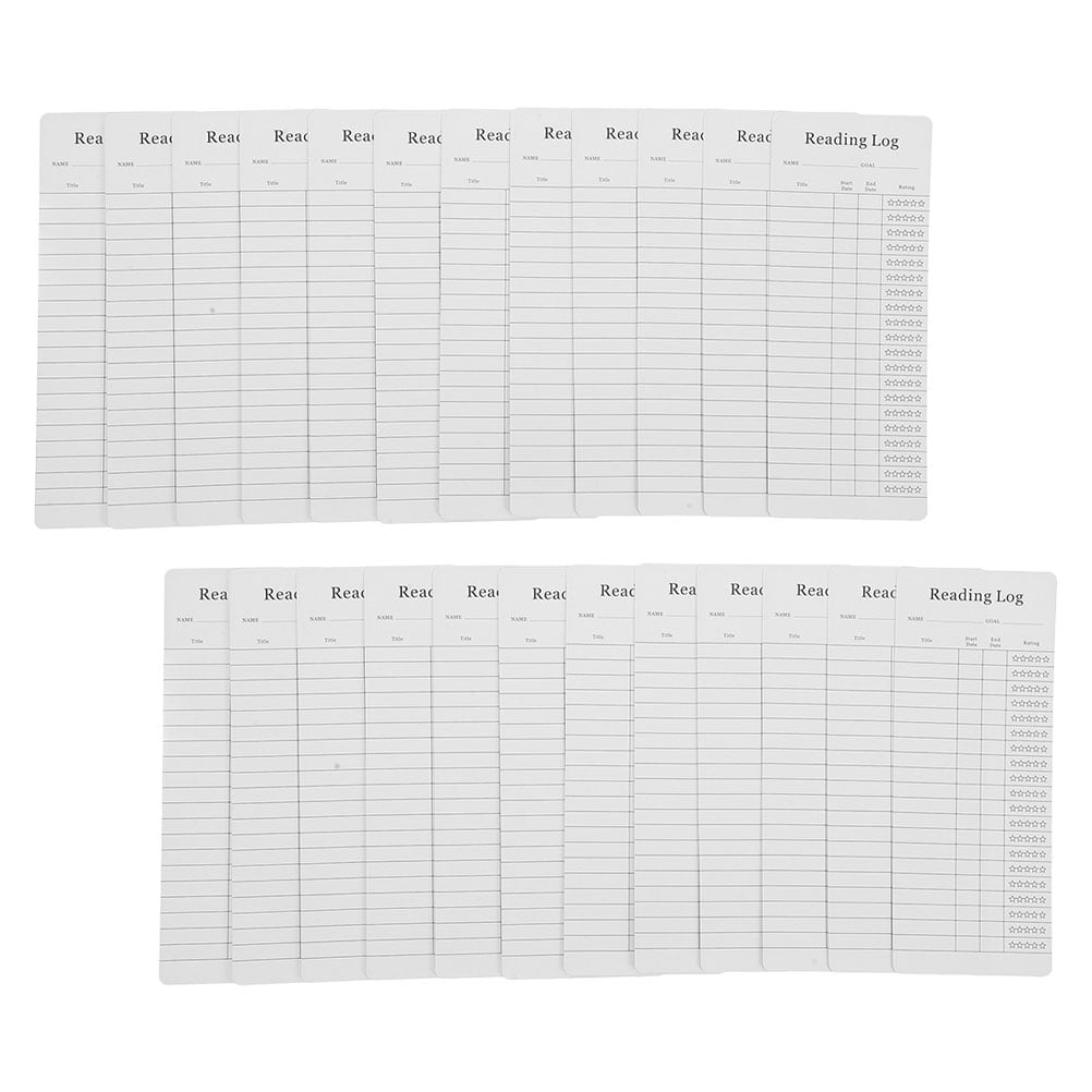 OUNONA Reading Log Bookmark with Sleeve for Easy Book Tracking and ...