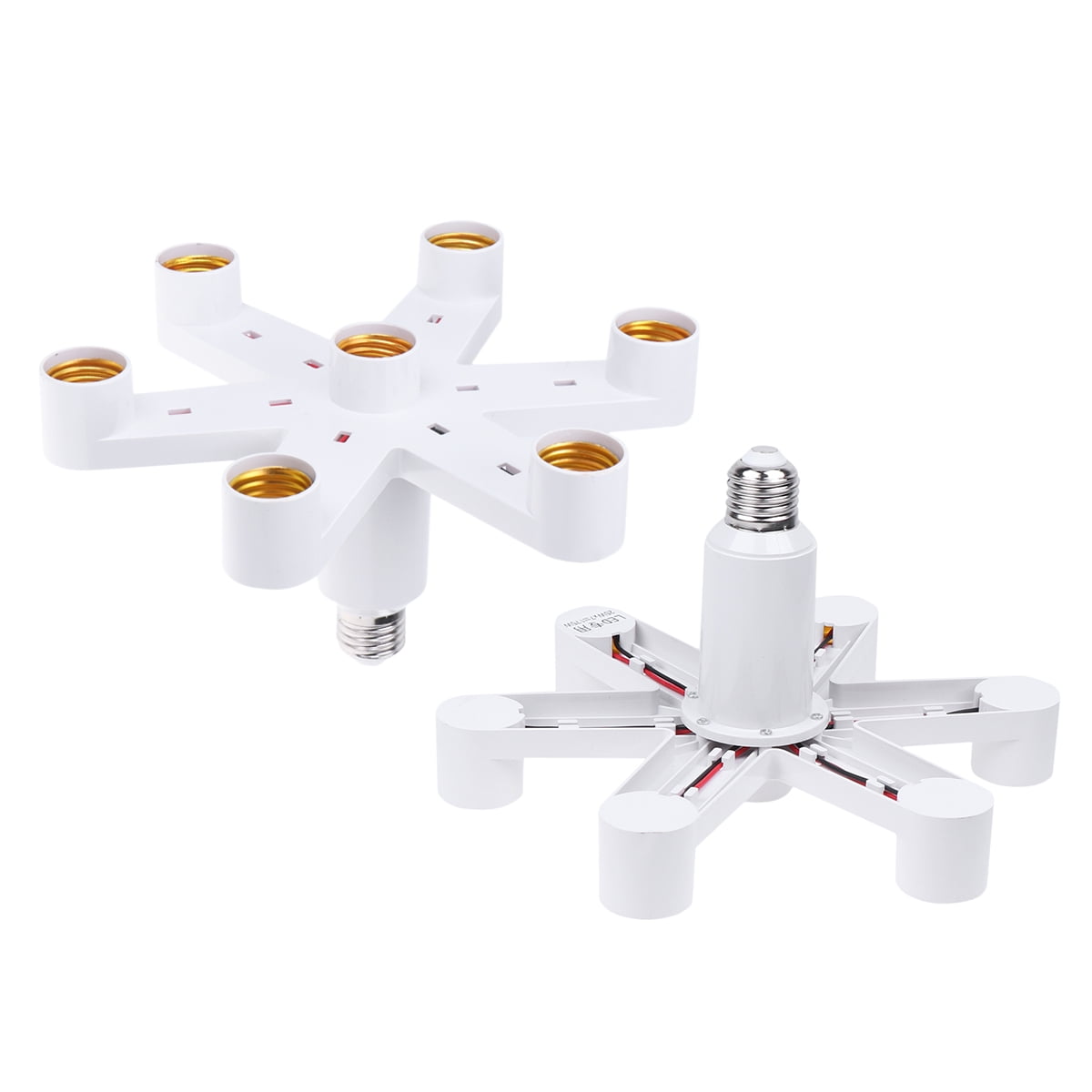 OUNONA Rechargeable Candelabra Iridescent Light Bulbs Socket White ...