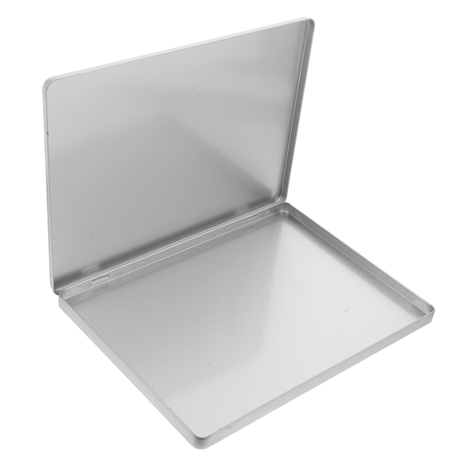 OUNONA Rectangular Tin Box Container For Office Storage Metal Business Card Case Tinplate Box ...