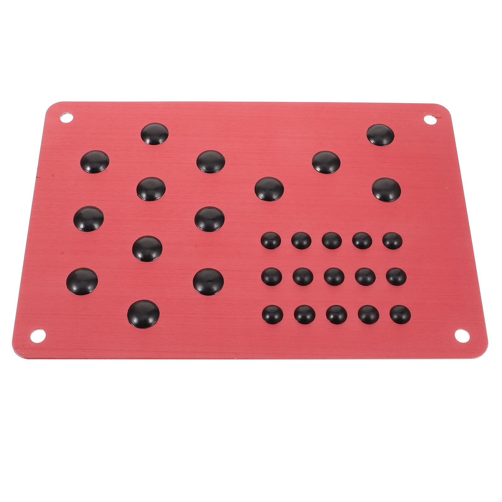 OUNONA Aluminum Alloy Car Mat Heel Pad Red for Car Interior Decor and ...