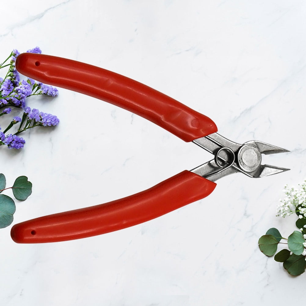 OUNONA Red AntiSlip Handle Mini Pliers for DIY Use Made of Stainless ...