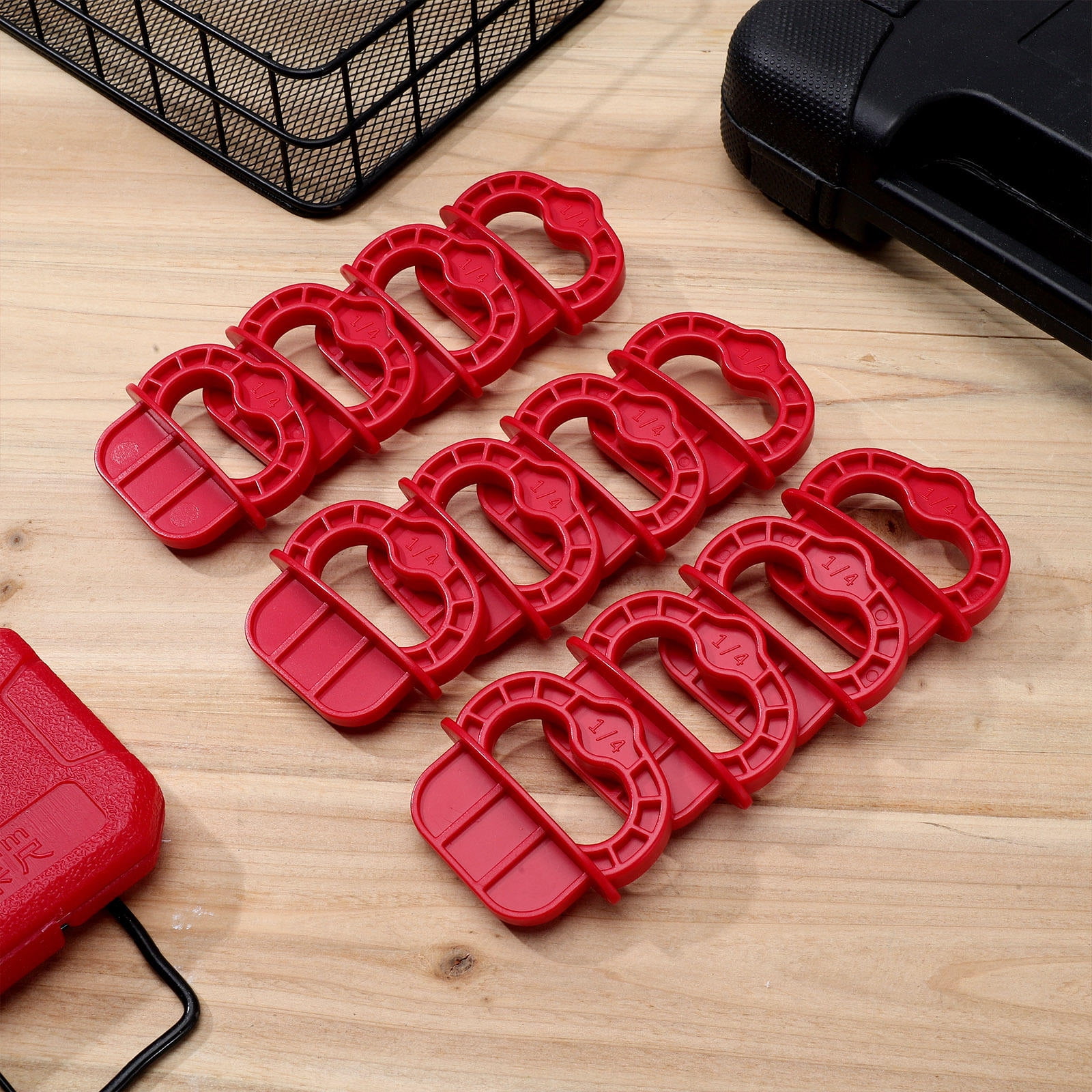 OUNONA 12Pcs Decking Spacer Ring 1 4 Inch Red for Consistent Deck Board ...