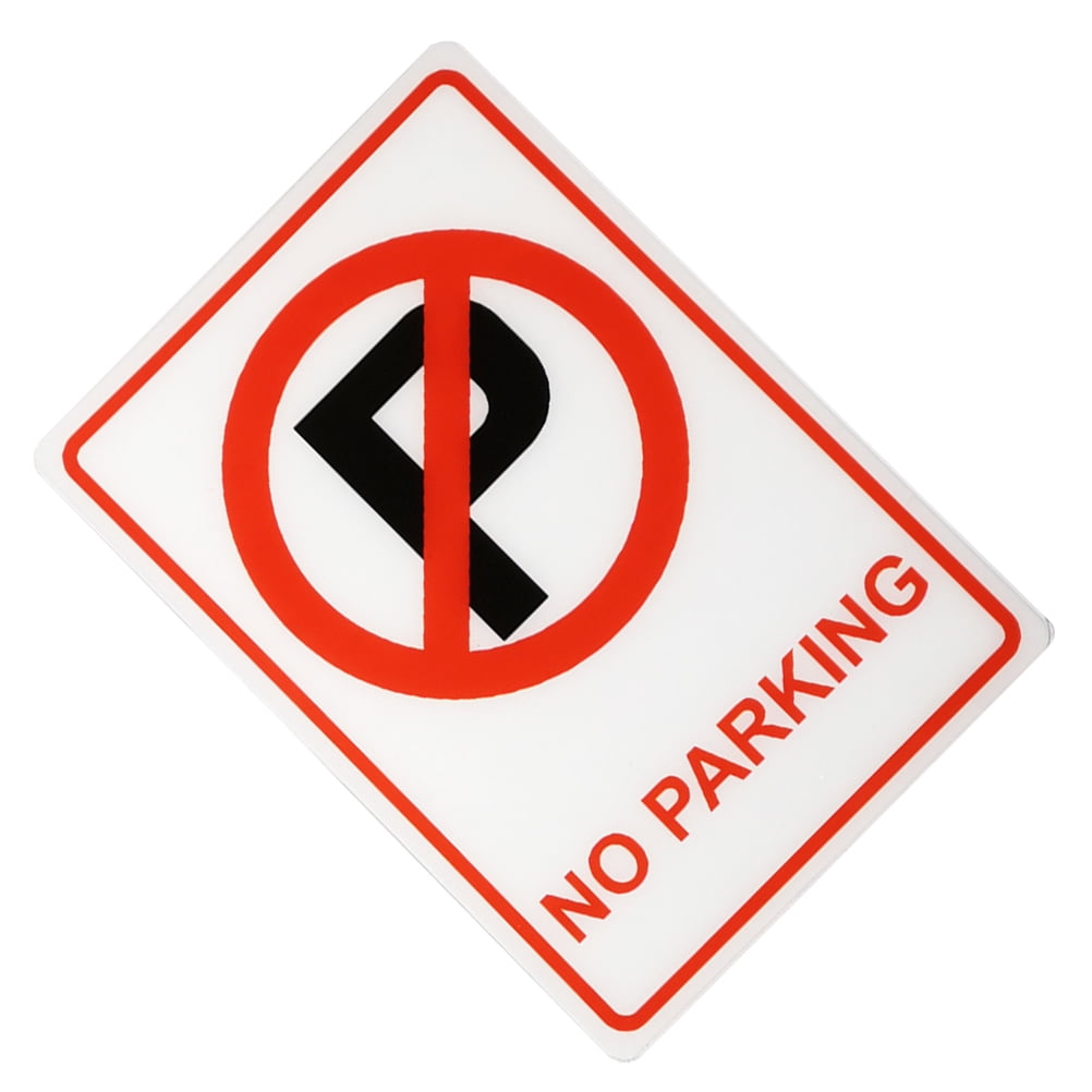 DRAFIDEEP No Parking Sign Red Acrylic 1 Set 11.8x8.3x0.08in - Walmart.com