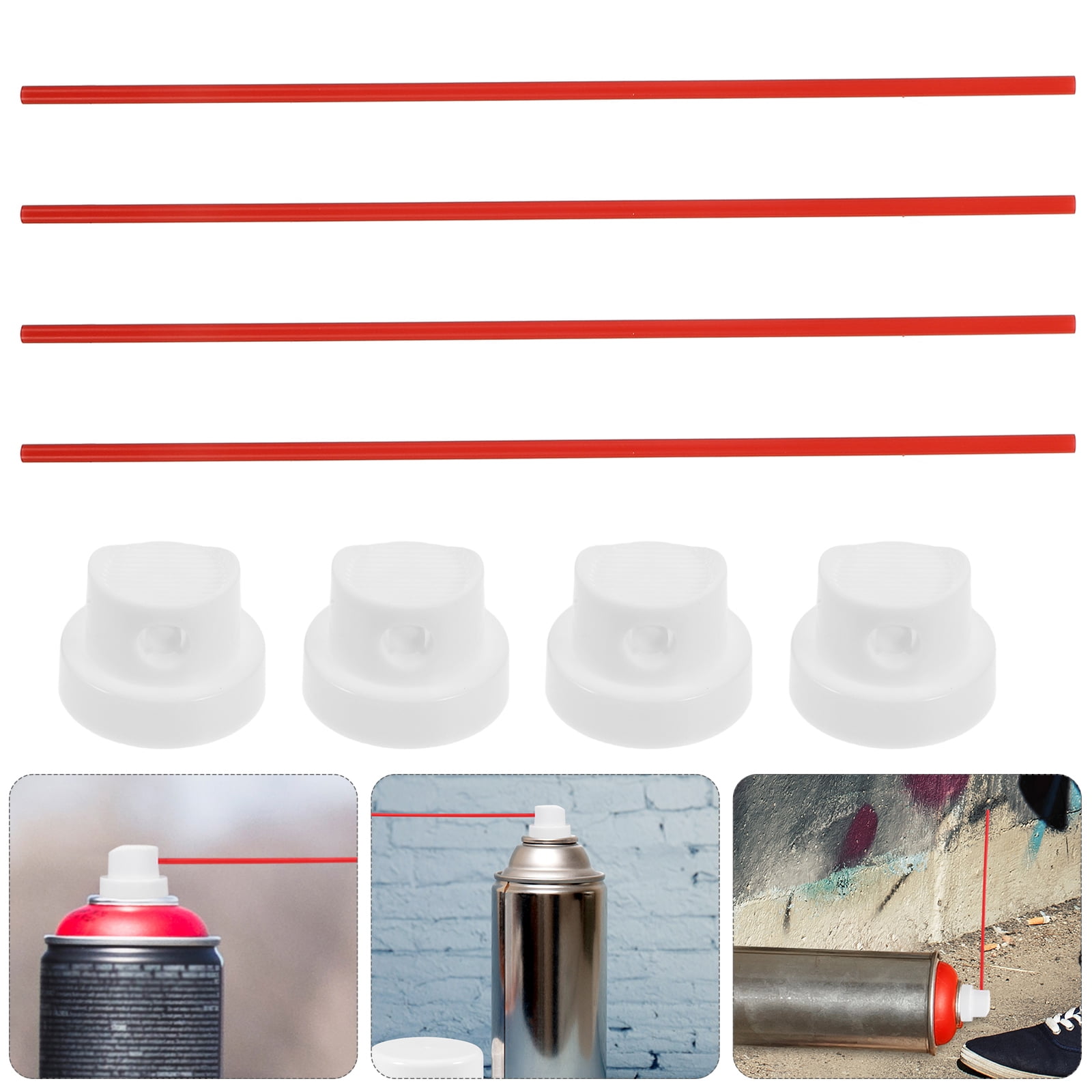 OUNONA Reusable Red Spray Can Extension Straw for Replacement Durable ...