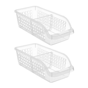 Isaac Jacobs BPA-Free Large Stackable Organizer Bin with Lid for Fridge ...