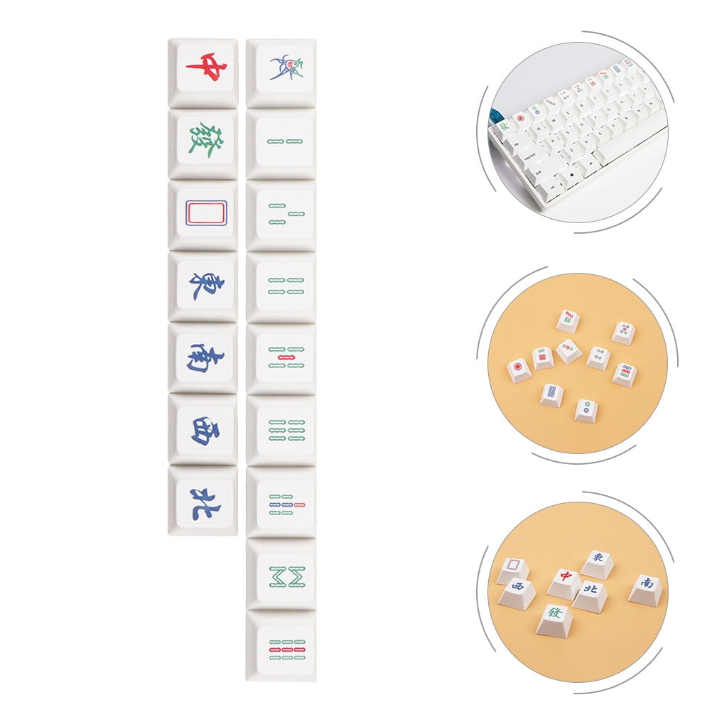 OUNONA Replacement Key Caps for PC Keyboard with PBT Material White ...