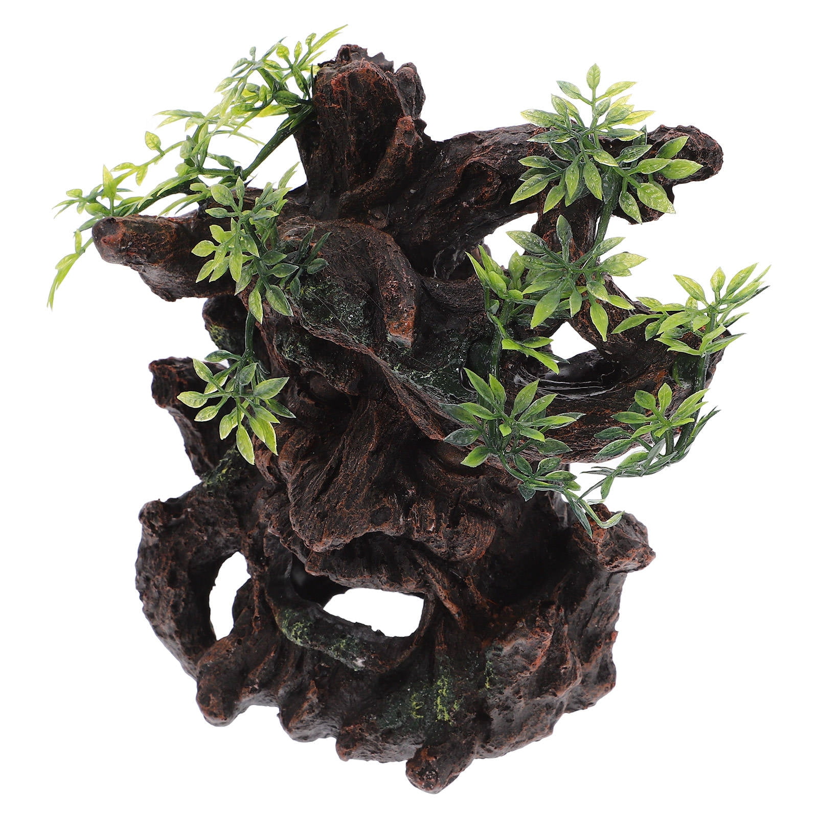 OUNONA Resin Shrimp Hideout Stump Fish Tank Fish Hide Cave Decorative ...