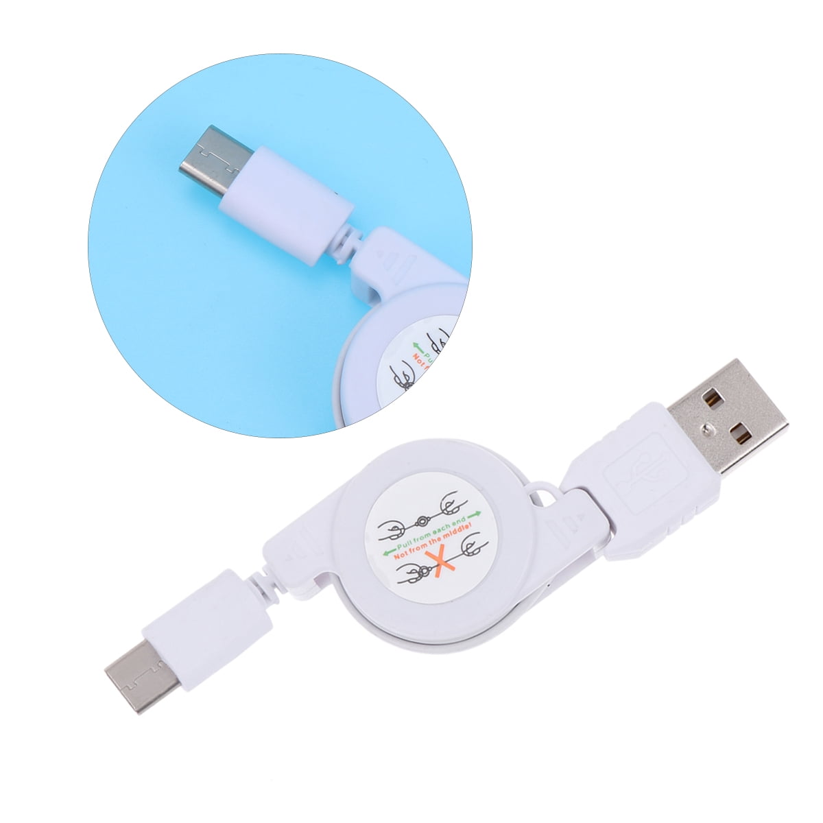 OUNONA Retractable Charger Type Cable Fast USB Telescopic Data Charging ...