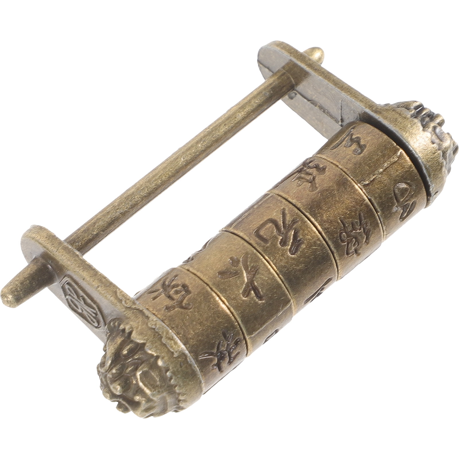 OUNONA Retro Lock Key Lock Retro Chinese Lock Antique Text Code Lock ...