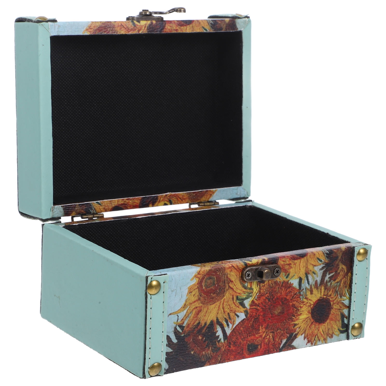 OUNONA Retro Versatile Wooden Jewelry Organizer Decorative Treasure Box ...