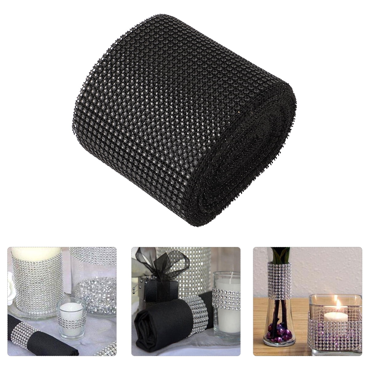 OUNONA Ribbon 24 Rows of Hollow Mesh Drills Bendable Wire Centerpiece ...