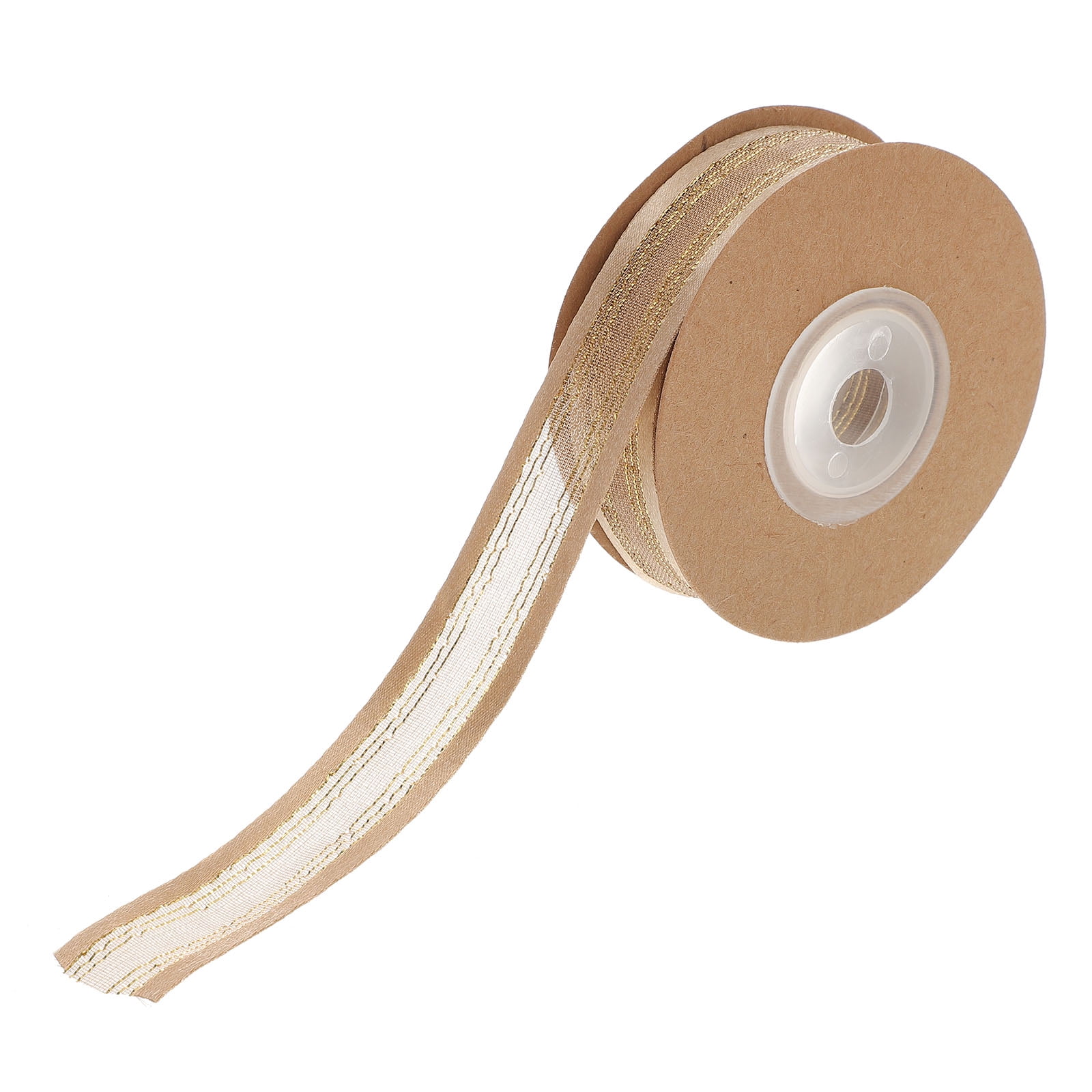 OUNONA Ribbon Gift Wrapping Ribbons Bow Hair Crafts Gold Satin Wide ...