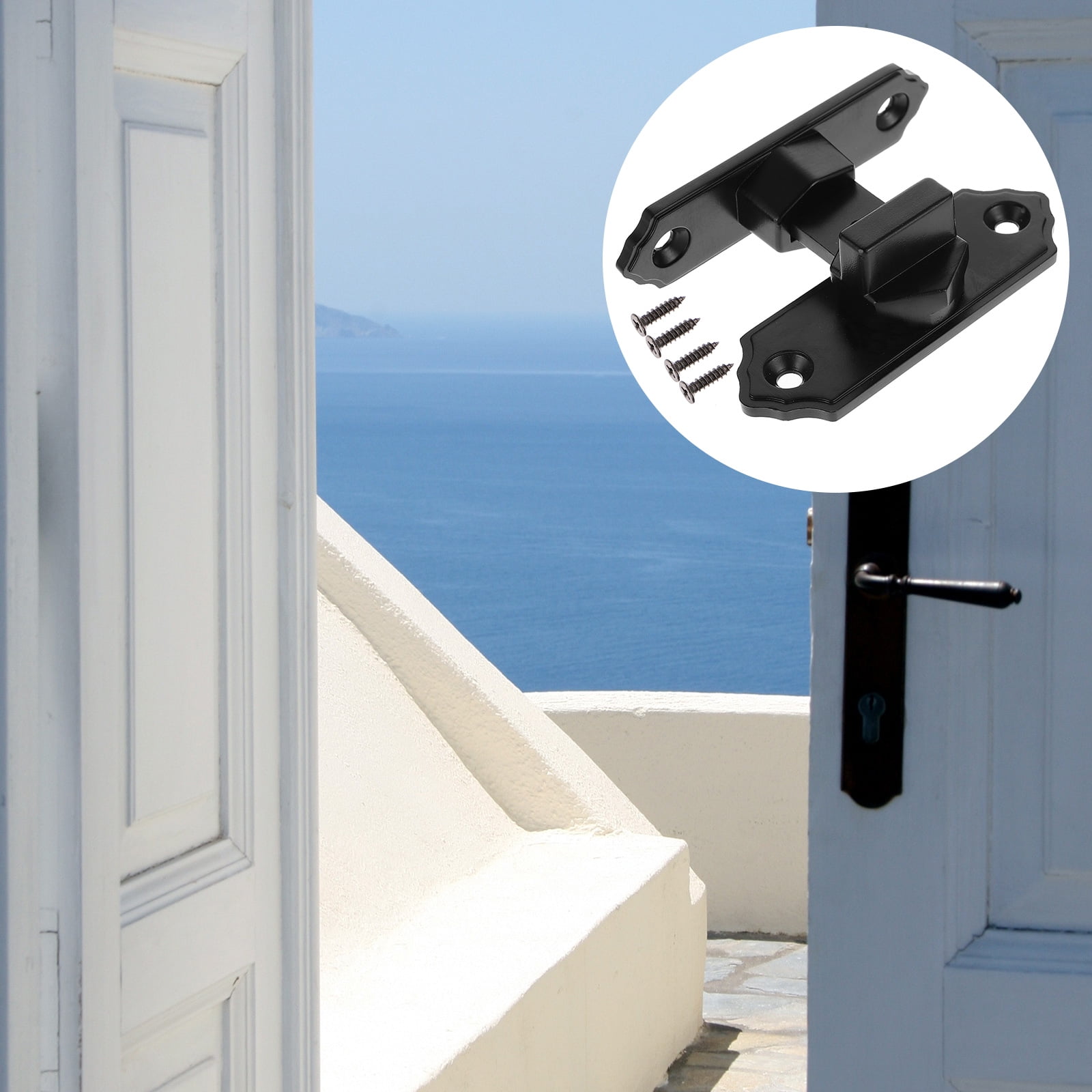 OUNONA Right Angle Gate Latch Right Angle Latch Black Right Angle Lock ...
