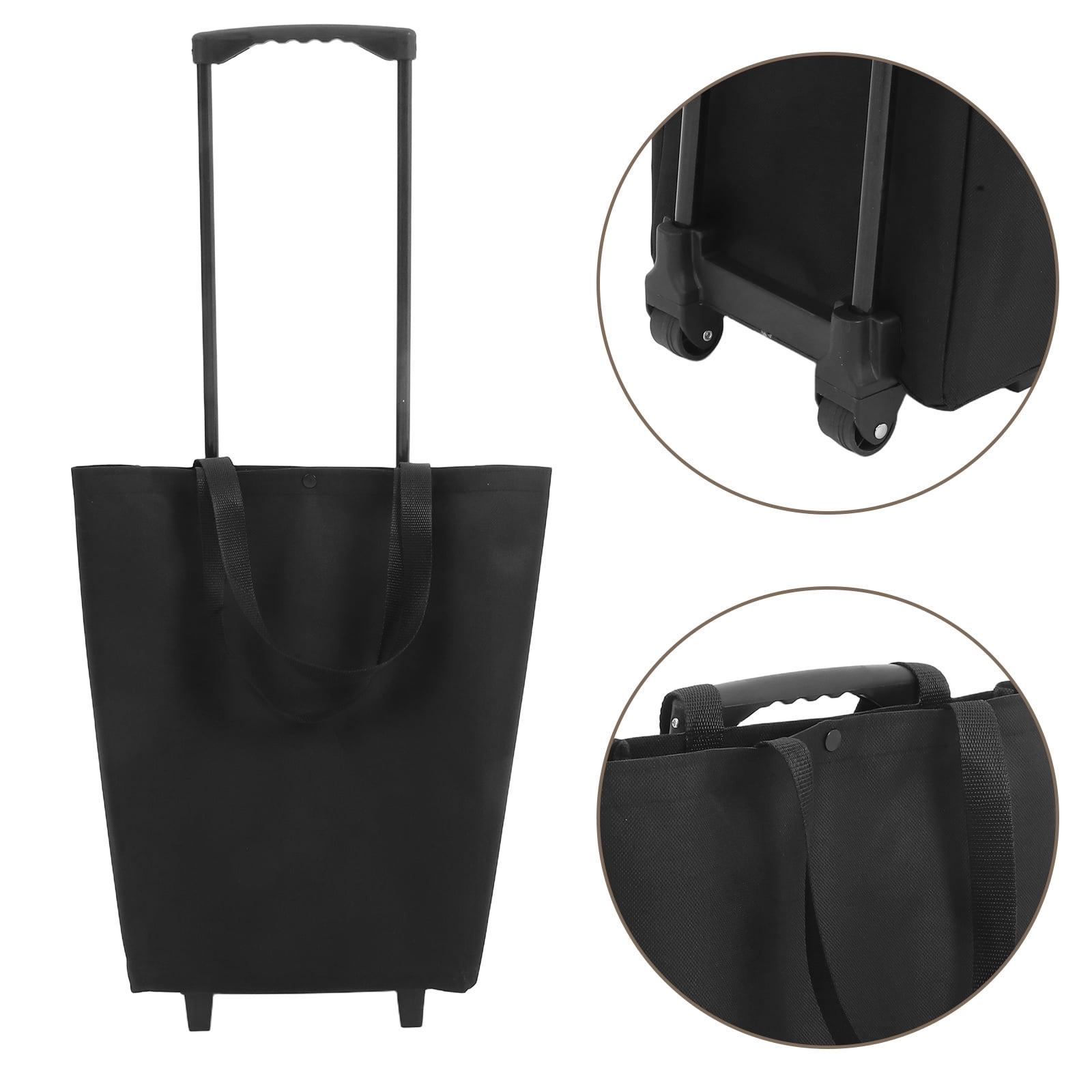 OUNONA Rolling Shopping Cart Rolling Wheels Shopping Cart Foldable ...