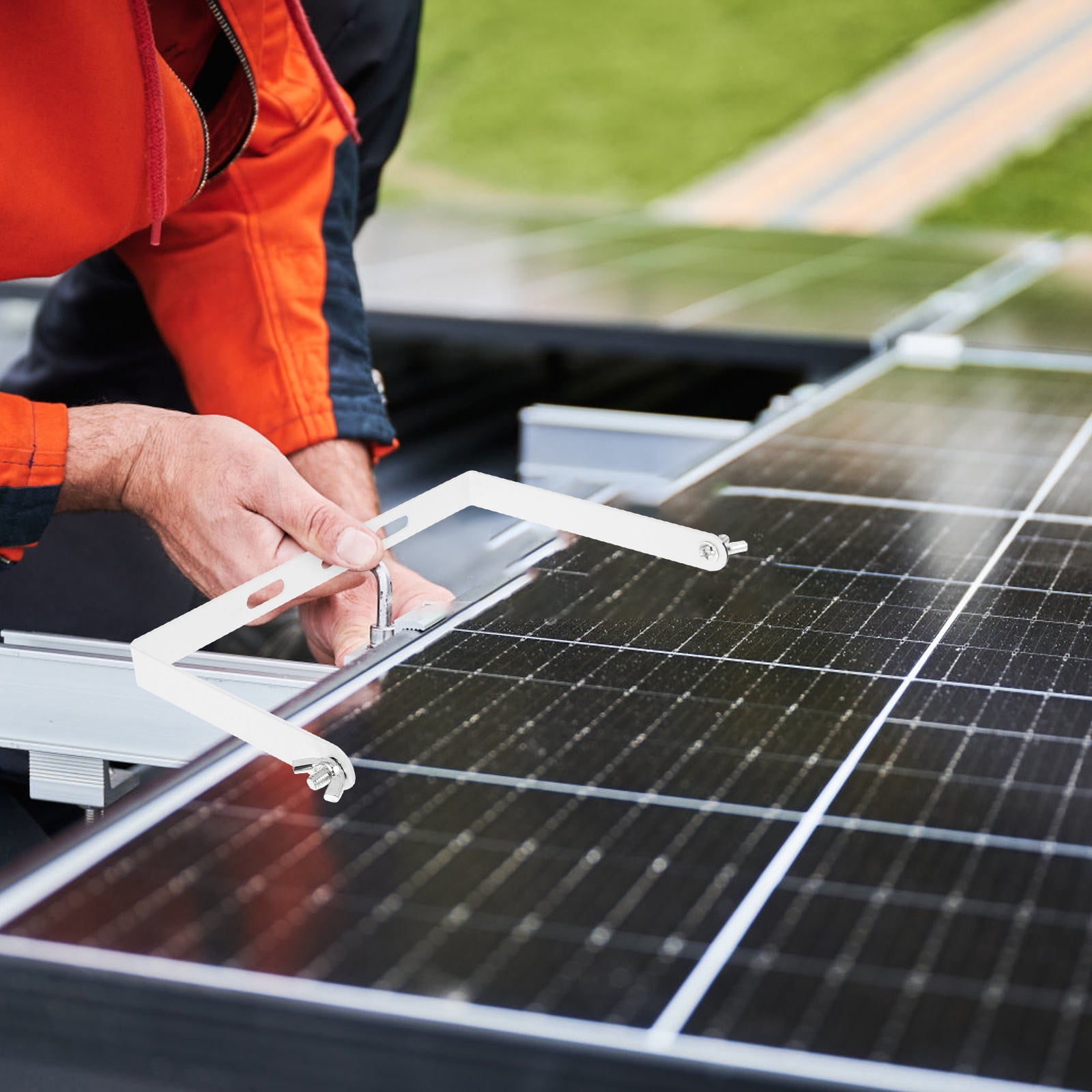 OUNONA Roof Mount Bracket Solar Board Panel Mounting Brackets White ...