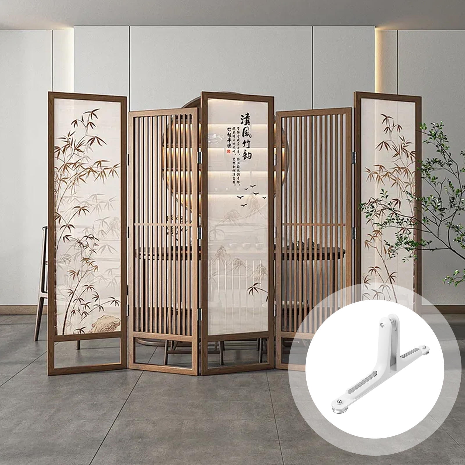 OUNONA Room Divider Metal Stand Screen Panel Fence Room Divider Bracket ...