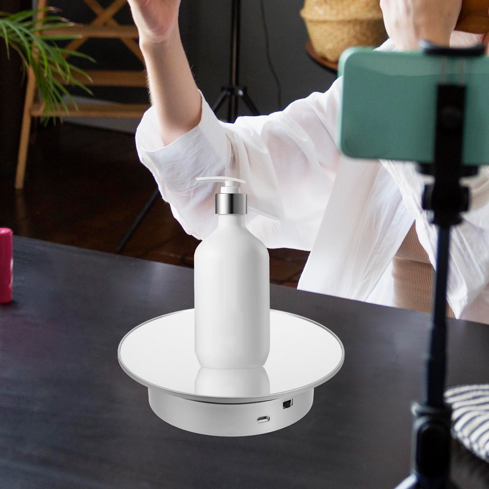 OUNONA Rotating Display Base Turntable Display Stand Rotating Platform ...