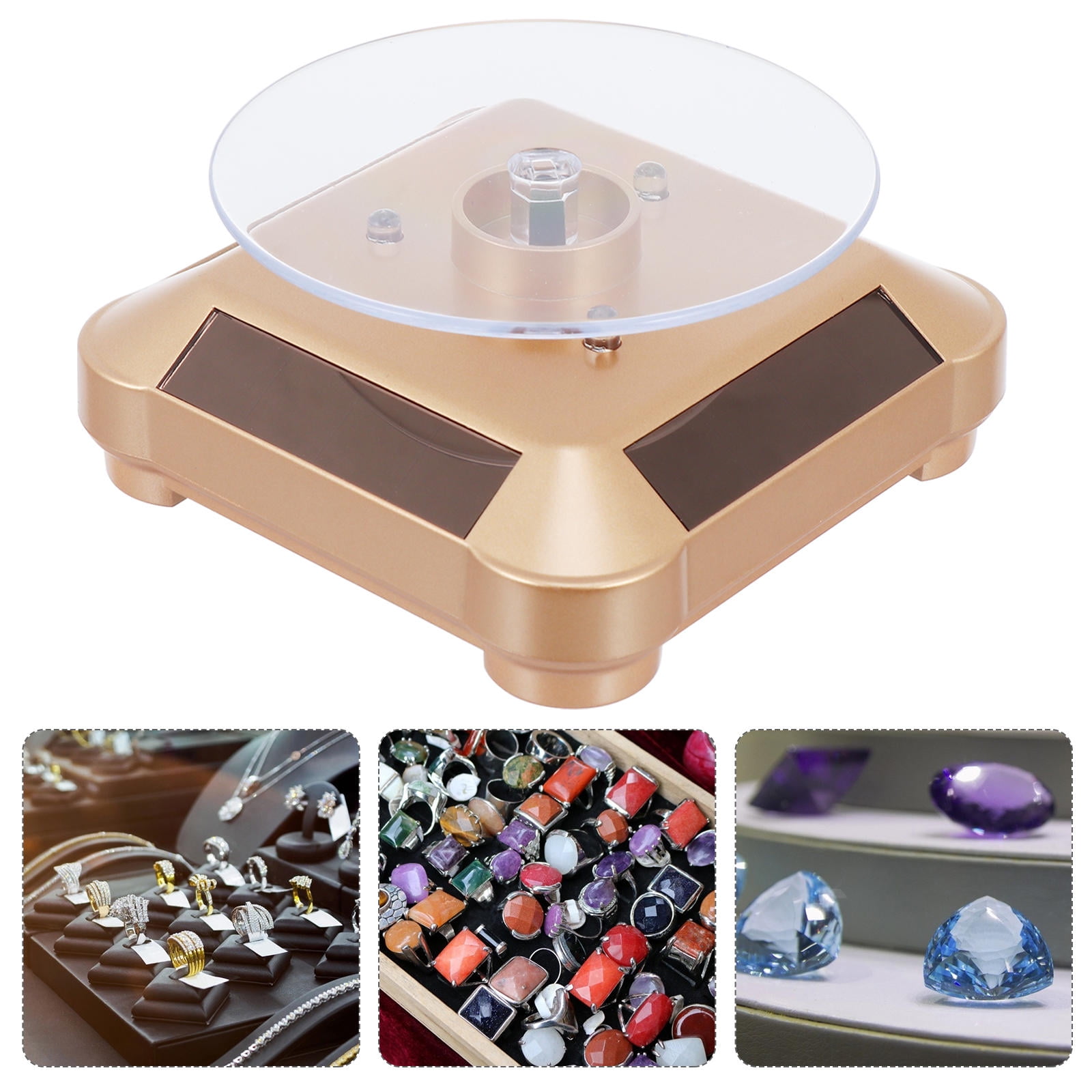 OUNONA Rotating Display Stand 360° Motorized Jewelry Turntable for ...