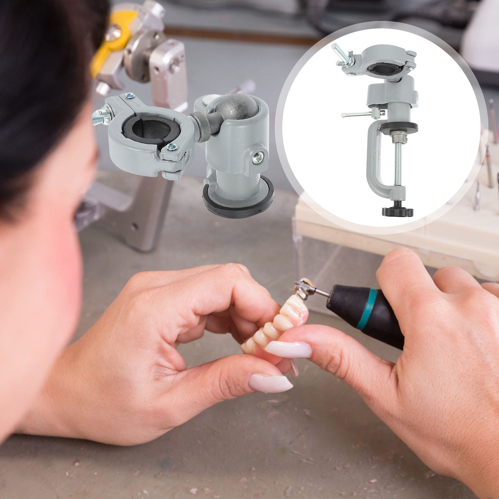 OUNONA Rotating Vise Clamp Woodworking Multifunctional 360 Degree ...