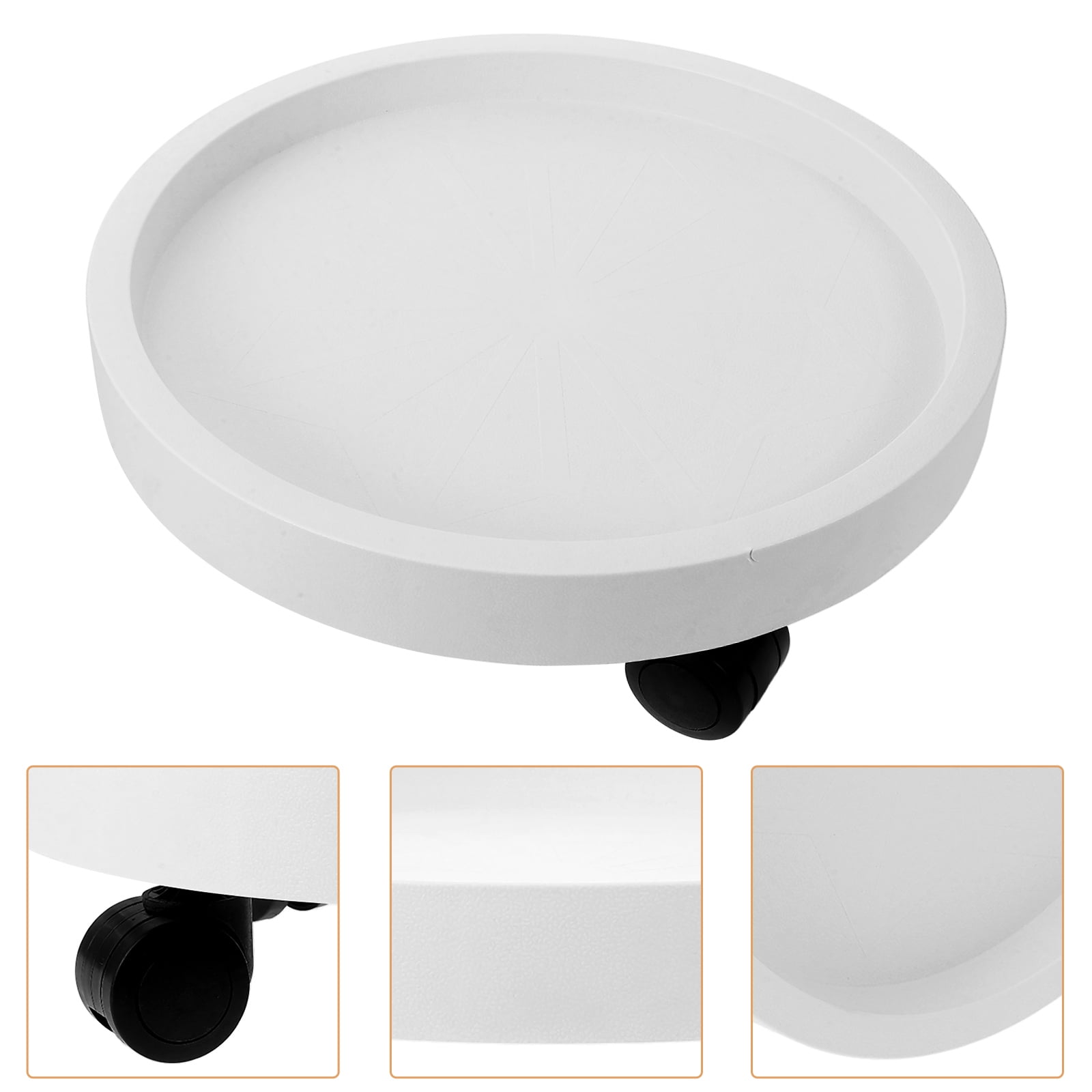 OUNONA Round Flower Pot Base Removable Rolling Planter Caster Wheels ...