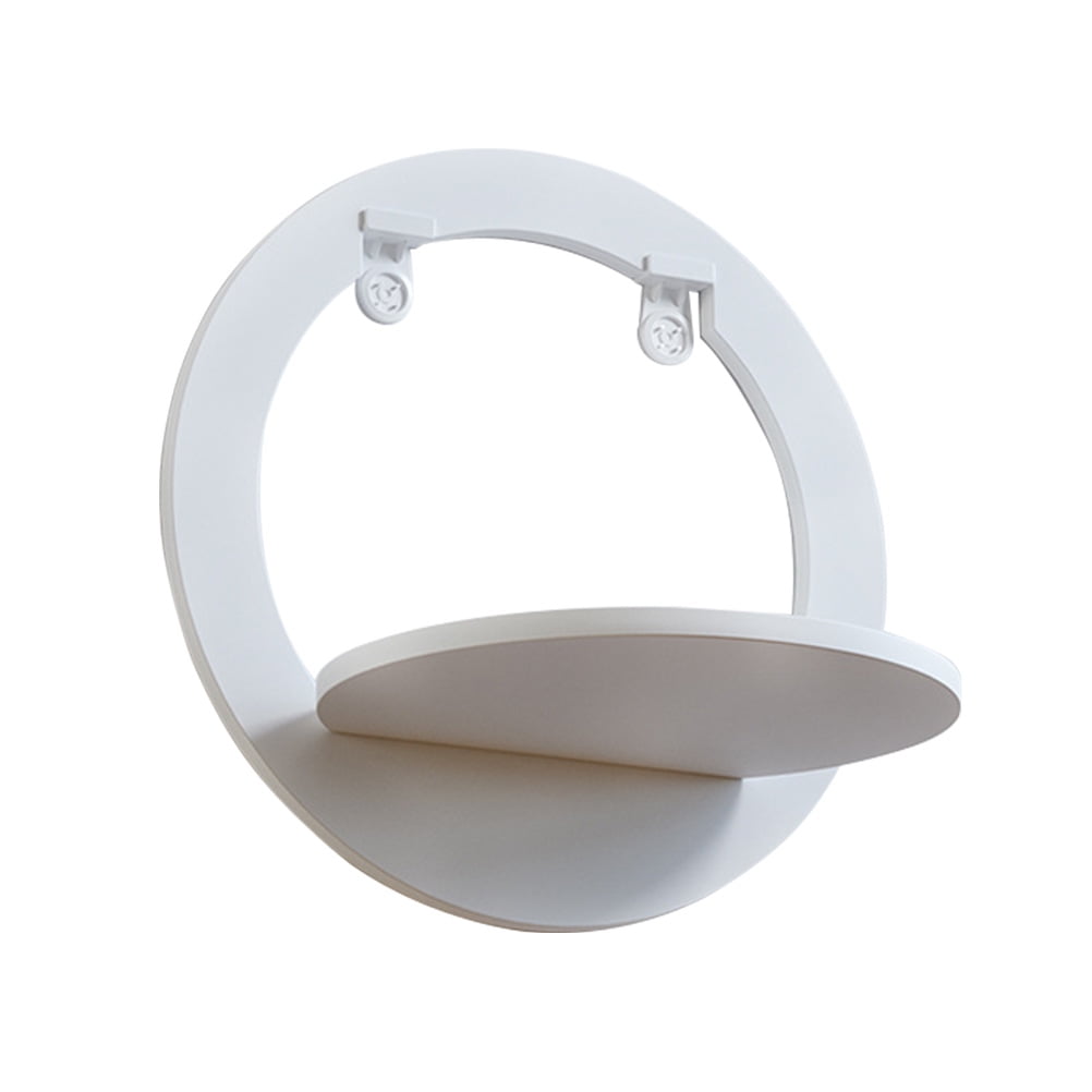 OUNONA Round Shelf Wall Mount Shelves Hook -mounted Storage - Walmart.com