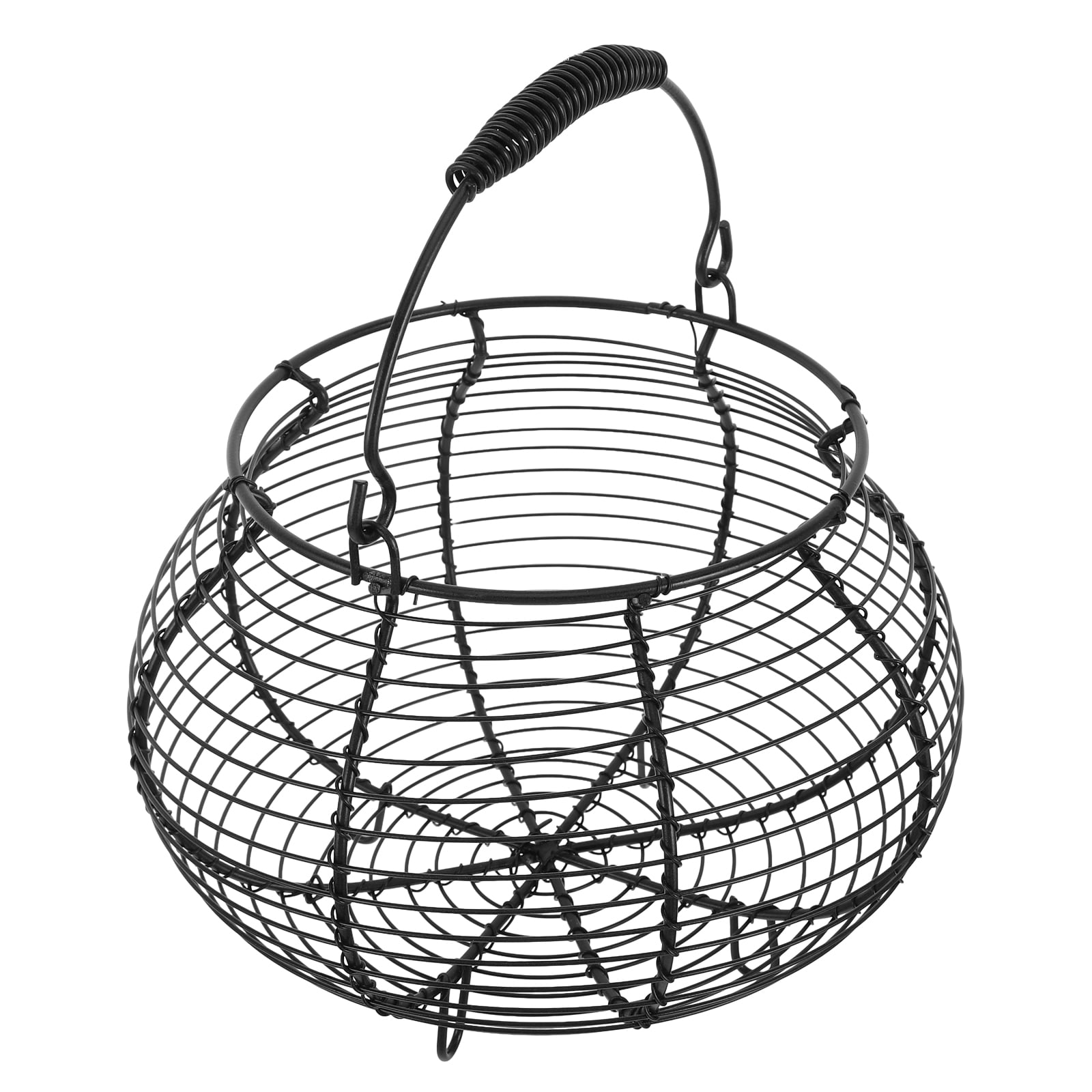 OUNONA Round Wire Egg Basket Metal Egg Collecting Basket with Handle ...