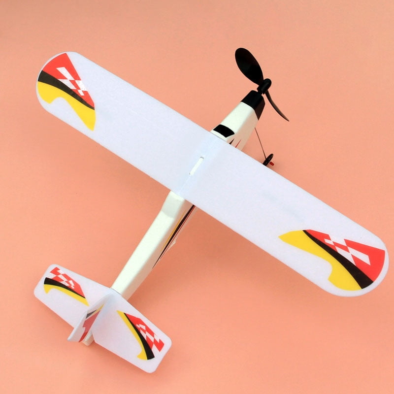 OUNONA Rubber Band Powered Foam Aircraft, Balsa Model Airplane Glider ...