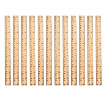 Bexikou 6 Pack Wood Ruler,Wood Measuring Scale Ruler Student Rulers ...