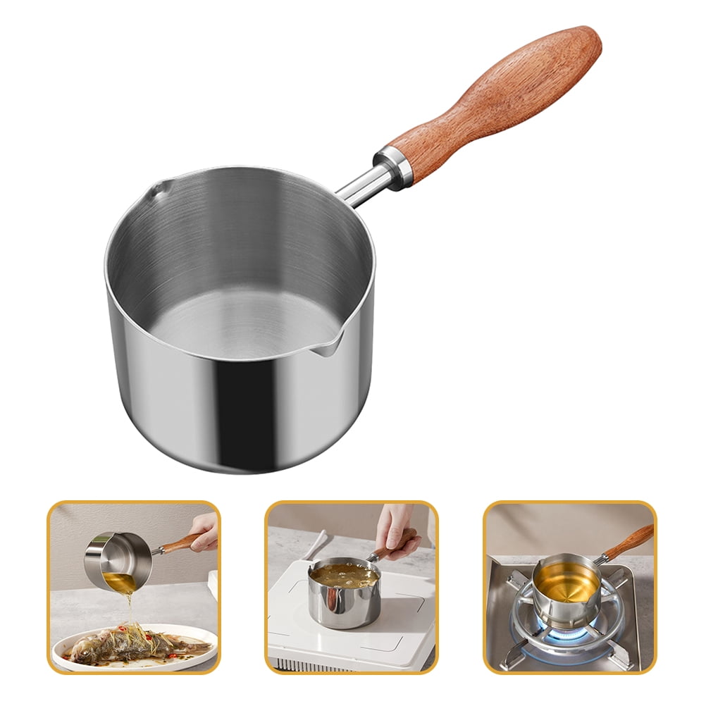 OUNONA Sauce Pans For Cooking Mini Pot Small Handle Saucepan with Lid ...