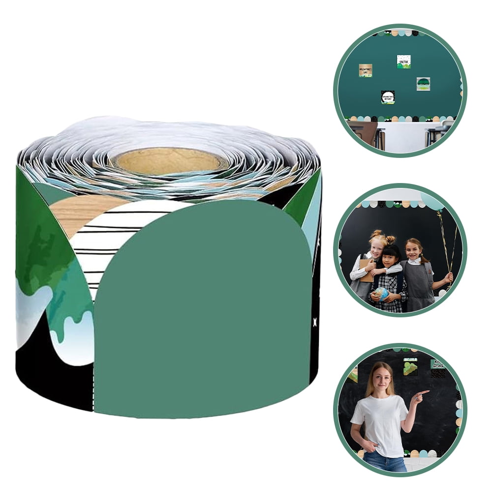OUNONA Scalloped Bulletin Board Borders Bulletin Border Trim Classroom ...
