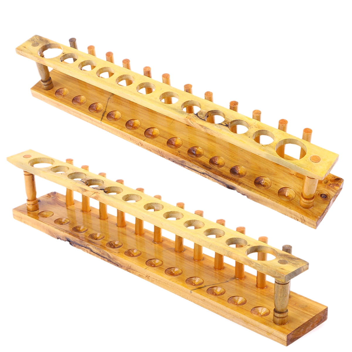 Wooden 12 Vents Test Tube Rack Holder Pipe Stand School Laboratory ...