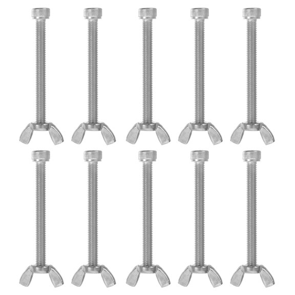 M6 Wing Nuts, Wing Nut, Silver Tone, 20 Pieces & M6X30mm Hanger Bolt ...