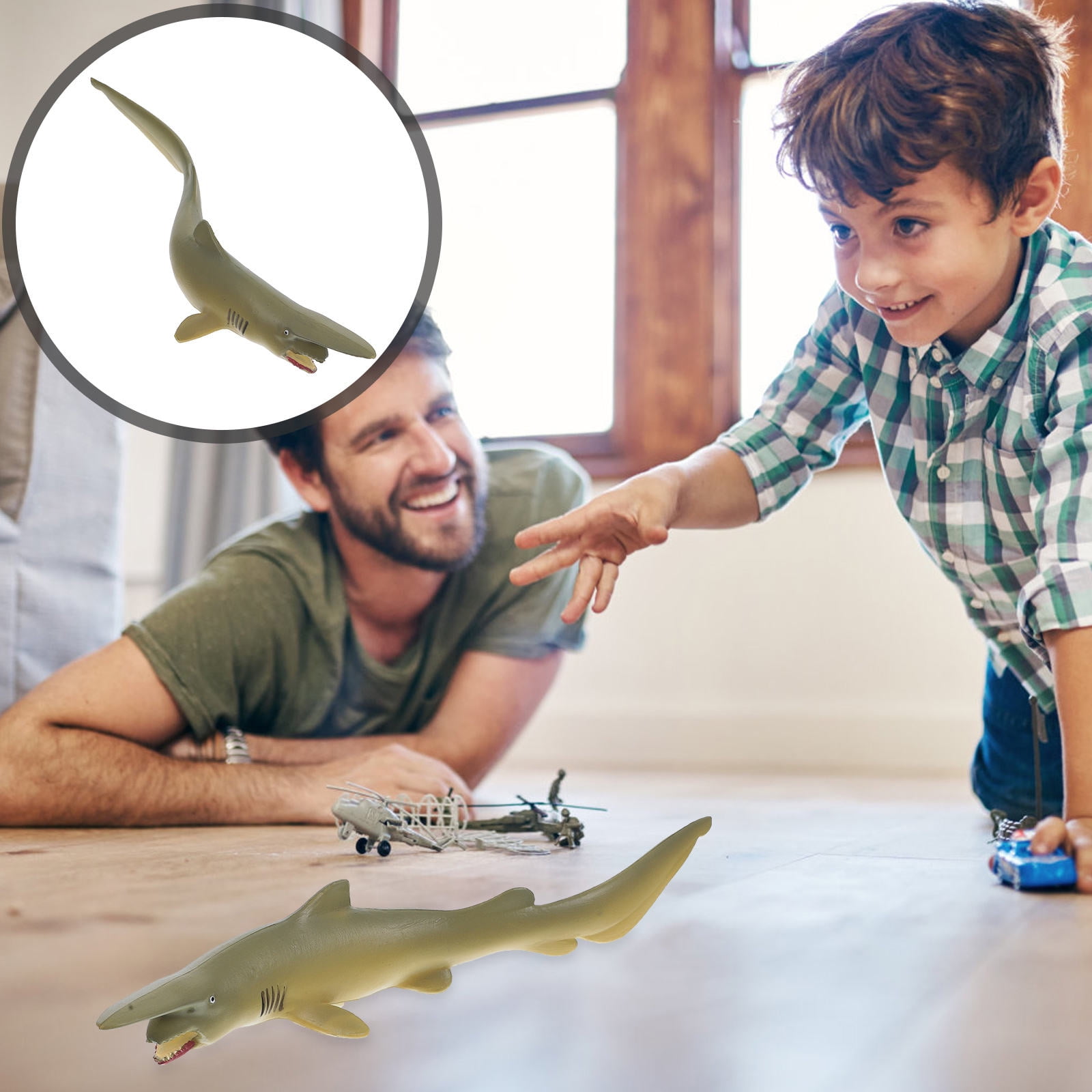 OUNONA Sea Creatures Figures Sword Kiss Shark Model Educational Toy ...