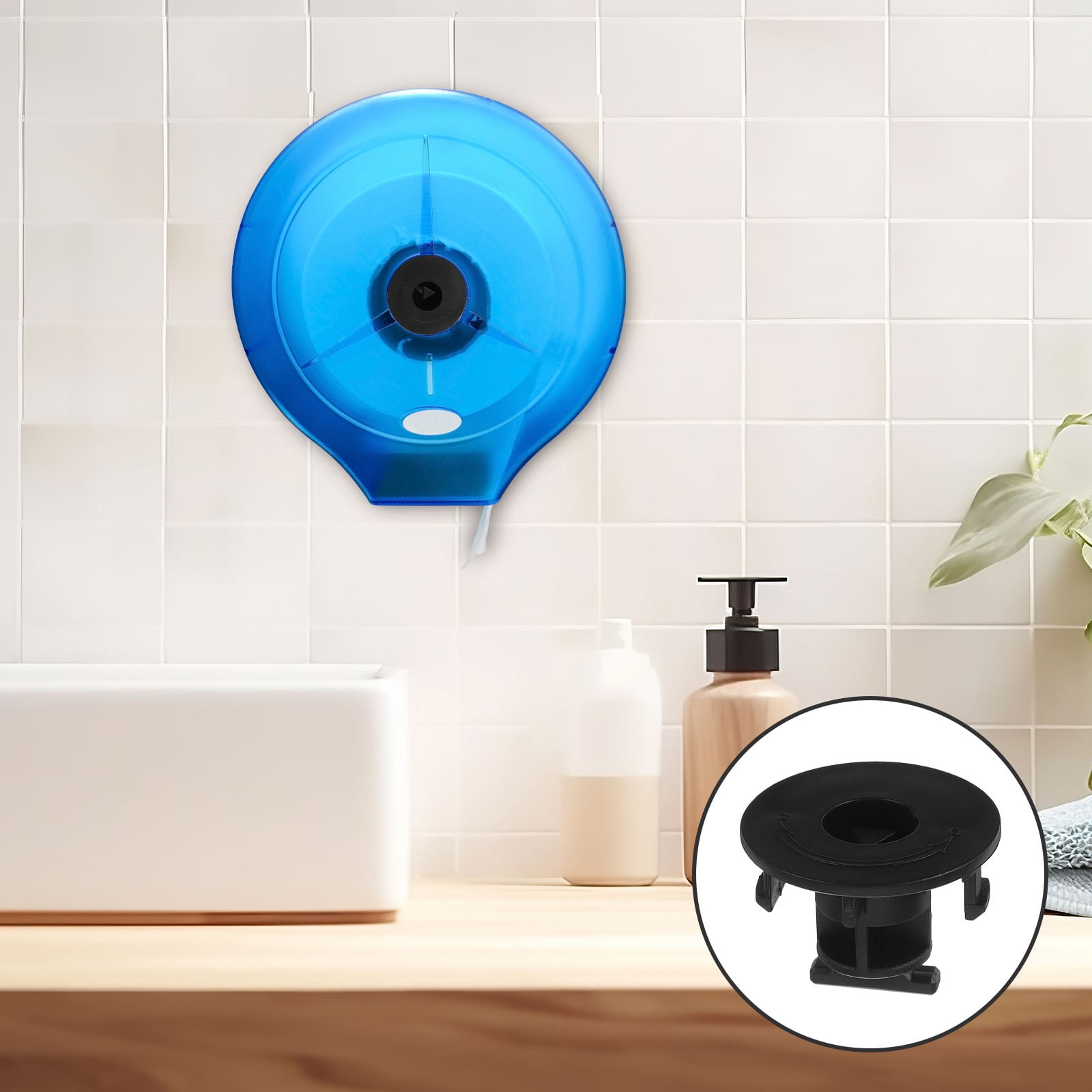 OUNONA Secure Lock Core For Toilet Paper Dispenser Universal Plastic ...