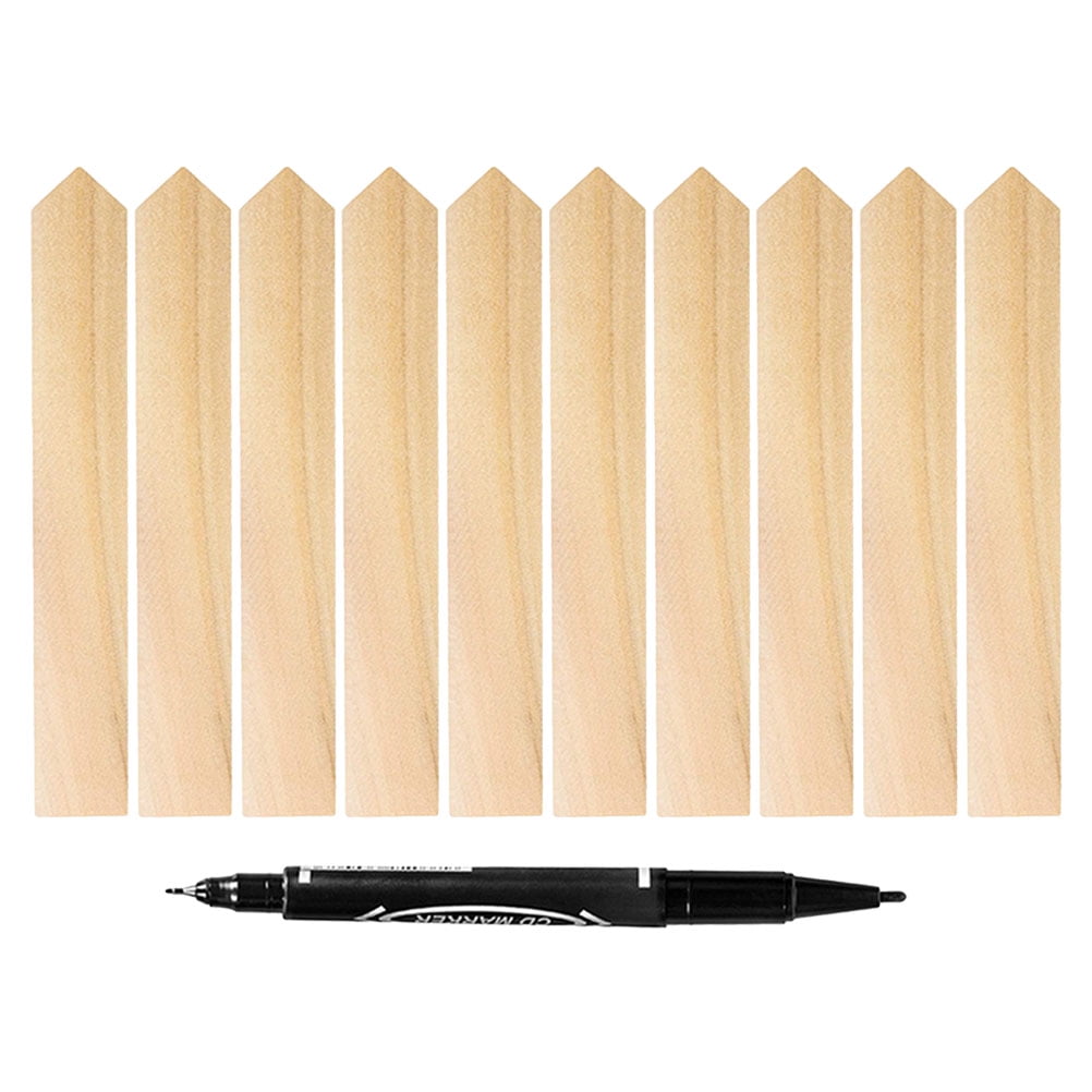 OUNONA Seedling Labels Herb Garden Markers Wooden Plant Sign - Walmart.com