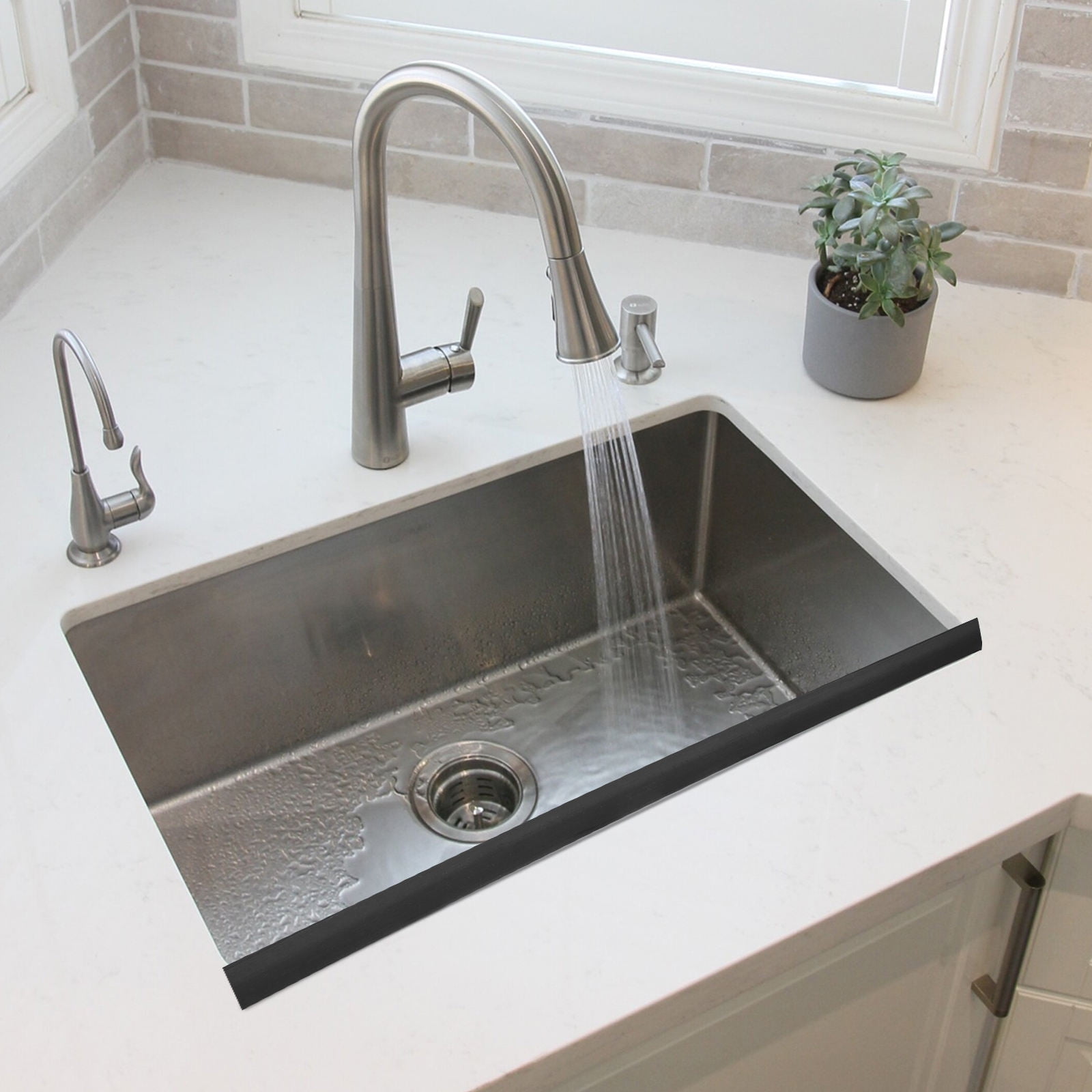 OUNONA Self Adhesive Silicone Water Guard Flexible Retaining Strip for ...