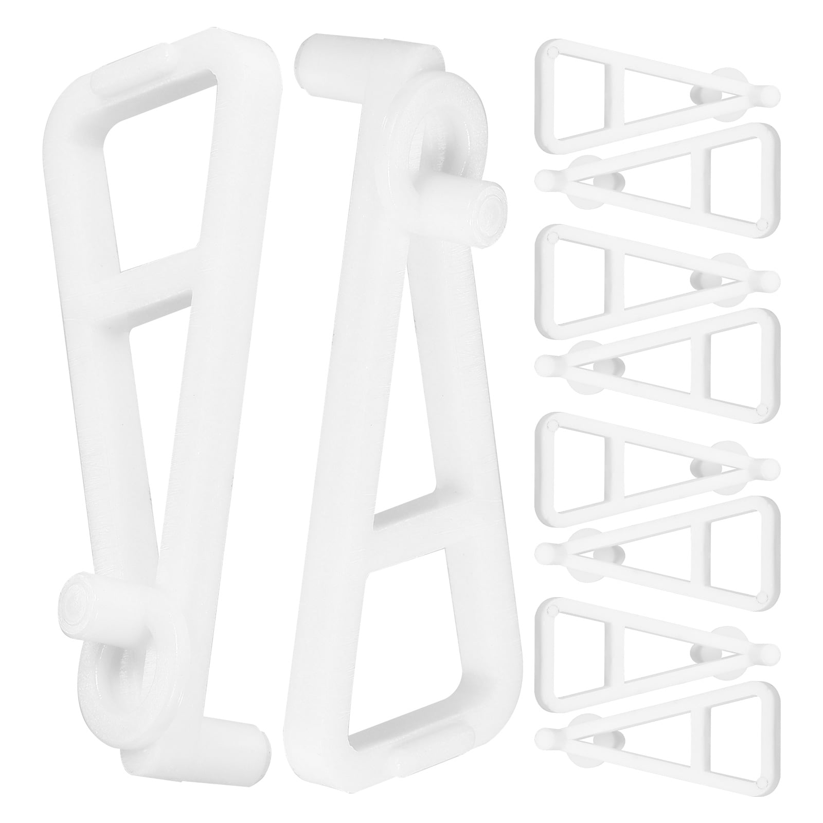 OUNONA 10Pcs White Plastic Cabinet Shelf Brackets Versatile Floating ...