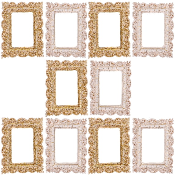 OUNONA 10-Piece Small Assorted Color Resin Picture Frames Set for Home ...
