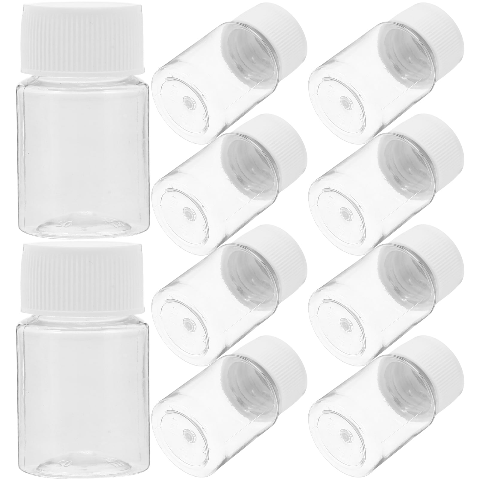 OUNONA Set of 10 Wide Mouth Plastic Lab Reagent Bottles with Secure ...