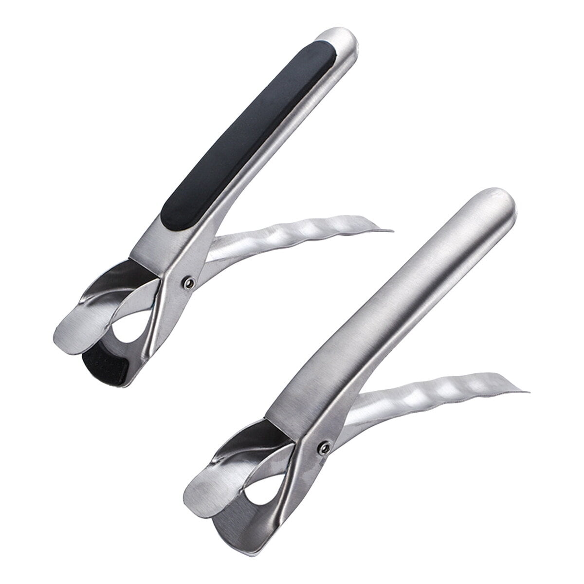OUNONA Set of 2 Stainless Steel Hot Plate Grippers Bowl Retriever ...
