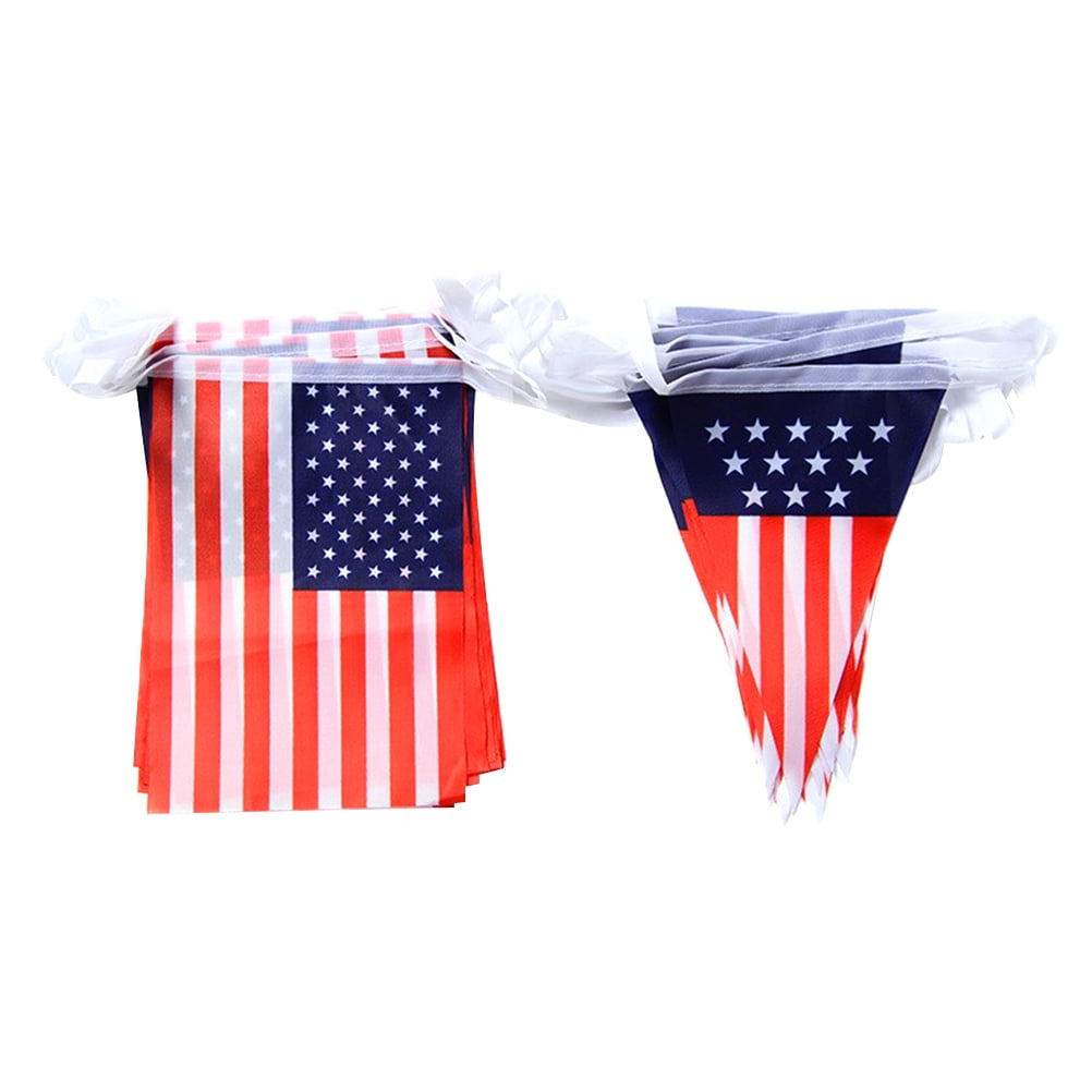 OUNONA Set of 2 USA Flag Banners for Shop Decoration - 5.5M Square and ...
