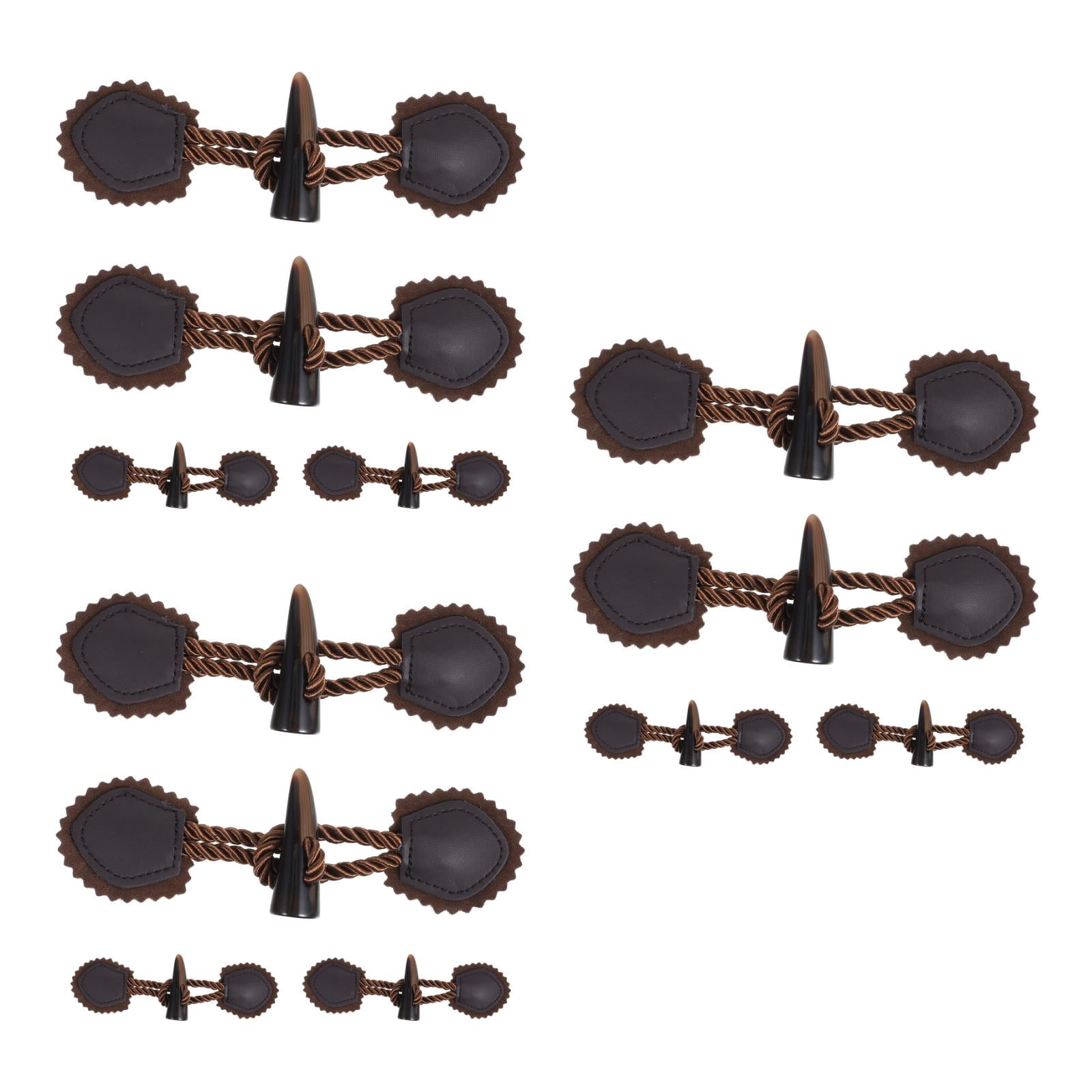 OUNONA Set of 3 Horn Button Coat Buttons Car Sew-on Toggle Baby Coffee ...