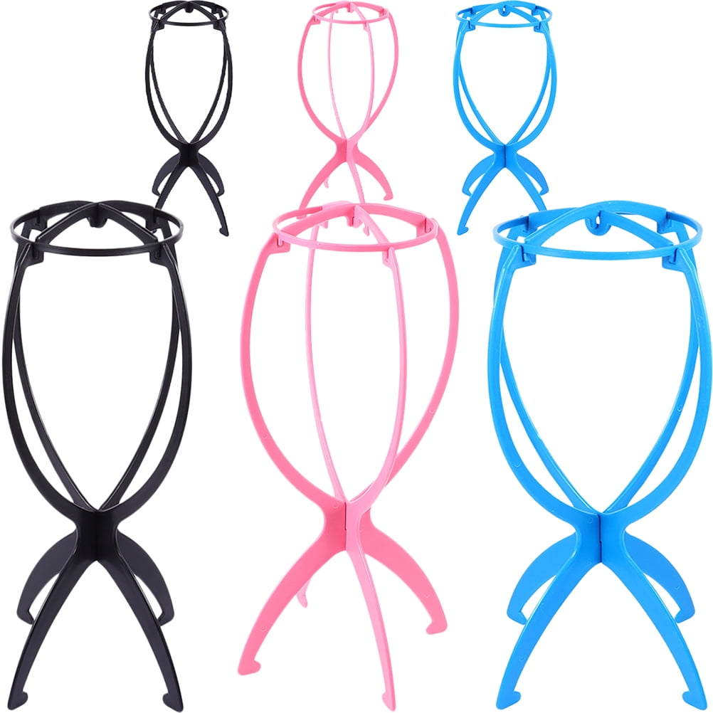 OUNONA Set of 6 Wig Display Stands for Styling and Holding , Wig Holder ...