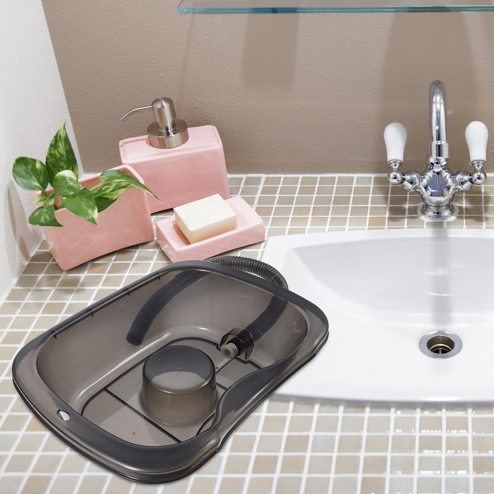 OUNONA Shampoo Basin Bedside Shampoo Tub Portable Hair Washing Tray ...