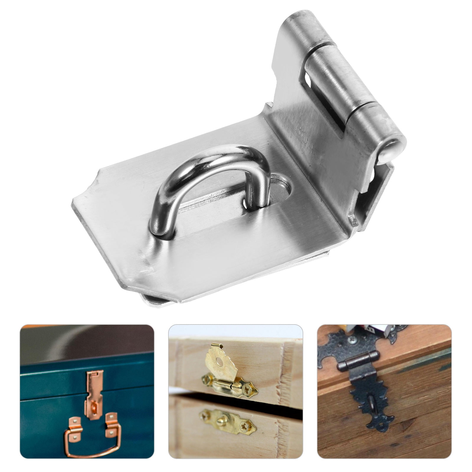 OUNONA Shed Latch Door Lock Hasp Padlock Latch Outdoor Hasp Lock 3 Inch ...