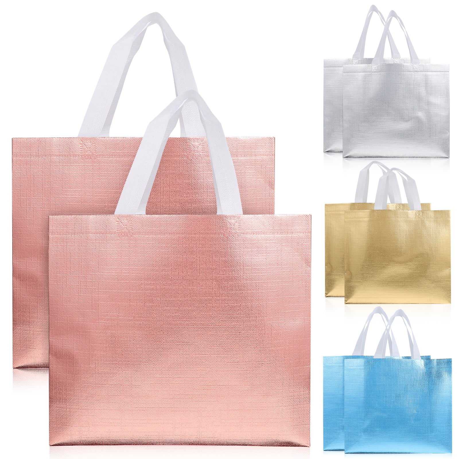 OUNONA Party Bag Large Pouches Shiny Spunlace Non-woven Fabric 8-Pcs ...