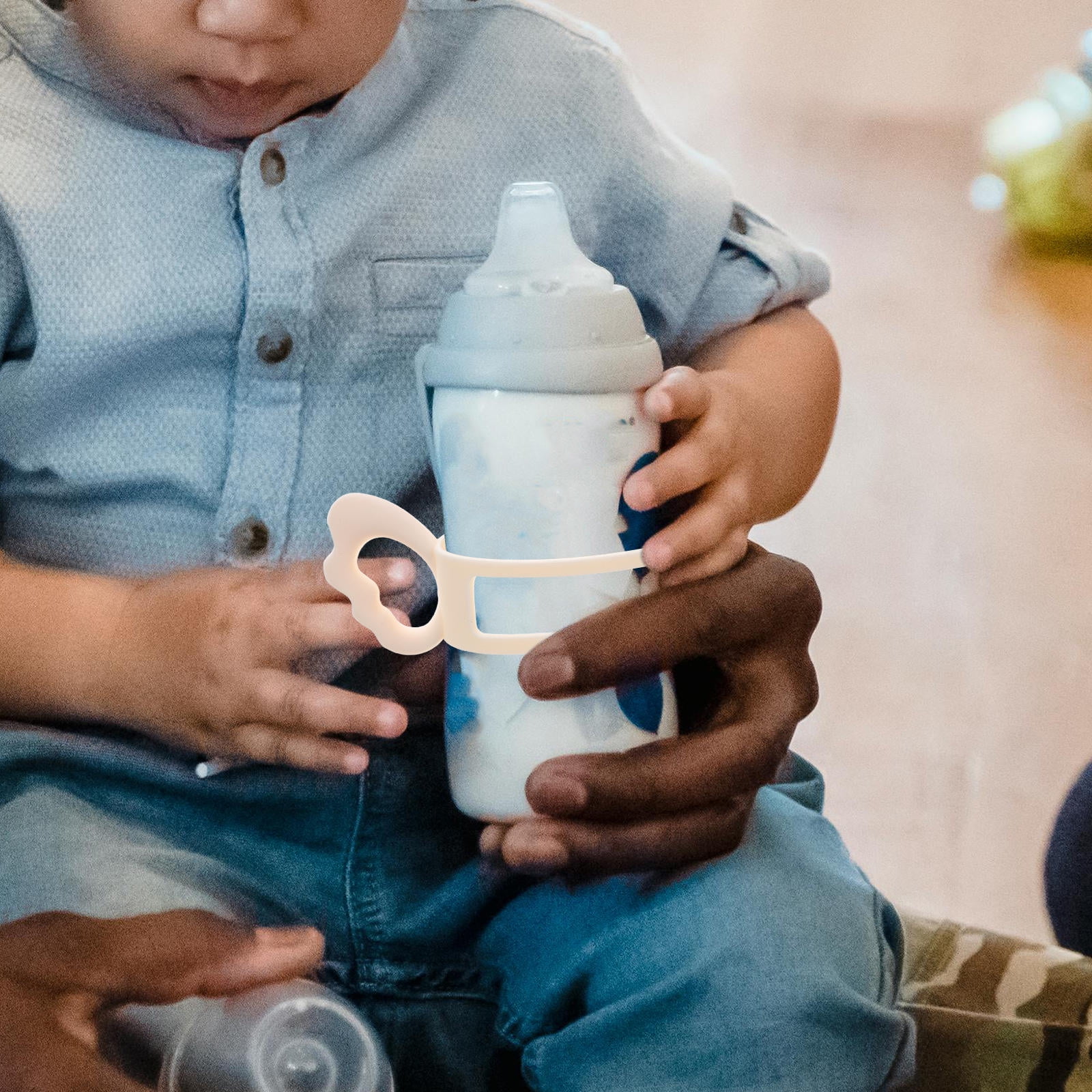 OUNONA Silicone Baby Bottle Handle for Infants Toddlers White Color ...