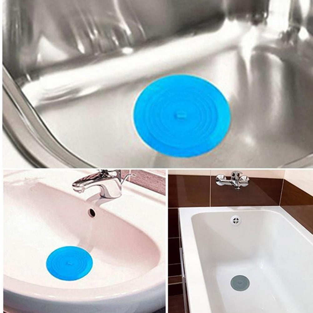 OUNONA Silicone Kitchen Sink Plug Blue Drain Stopper for Kitchen ...