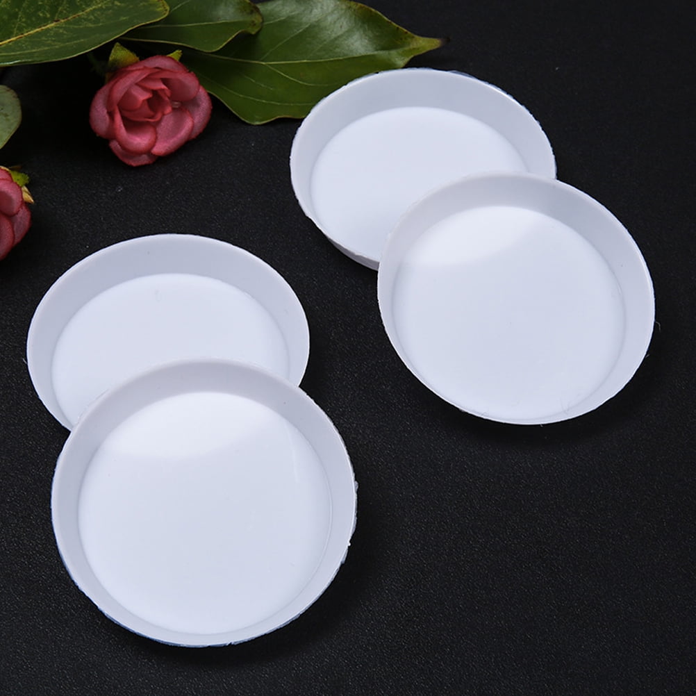 OUNONA Silver Round Storage Plates for Home with Durable Plastic Design ...